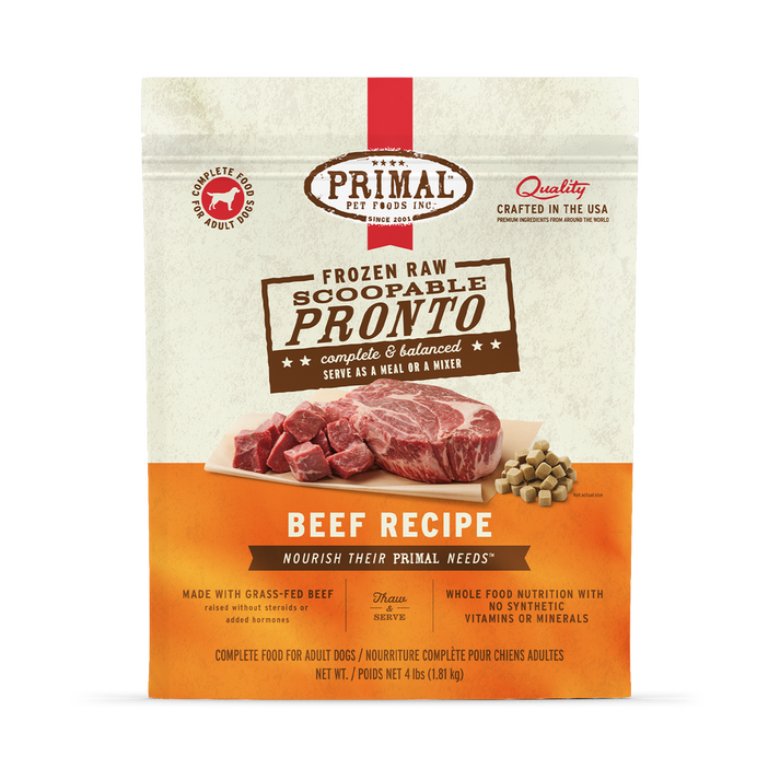 Primal Pronto Raw Frozen Dog Food 4lb – Paw Naturals