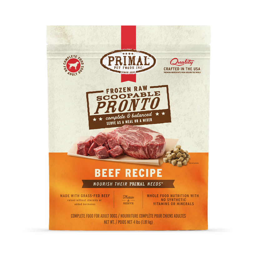 Primal Pronto Raw Frozen Dog Food 4lb – Paw Naturals