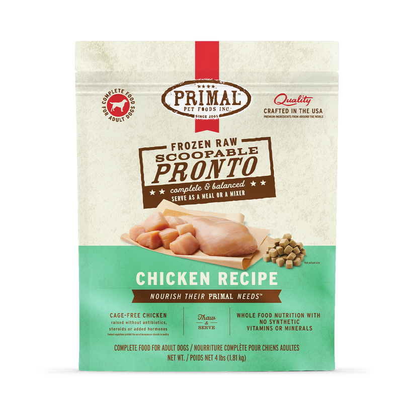 Primal Pronto Raw Frozen Dog Food 4lb – Paw Naturals