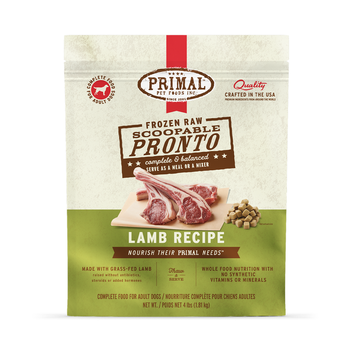 Primal Pronto Raw Frozen Dog Food 4lb – Paw Naturals