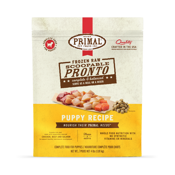 Primal Pronto Raw Frozen Dog Food 4lb – Paw Naturals