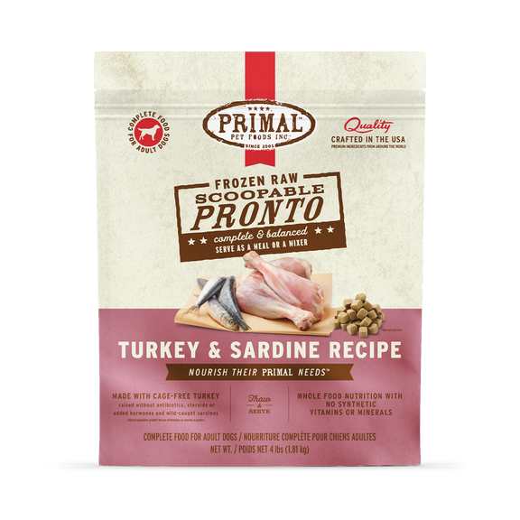 Primal Pronto Raw Frozen Dog Food 4lb – Paw Naturals