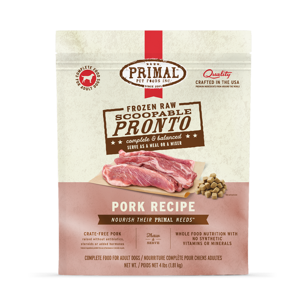 Primal Pronto Raw Frozen Dog Food 4lb – Paw Naturals
