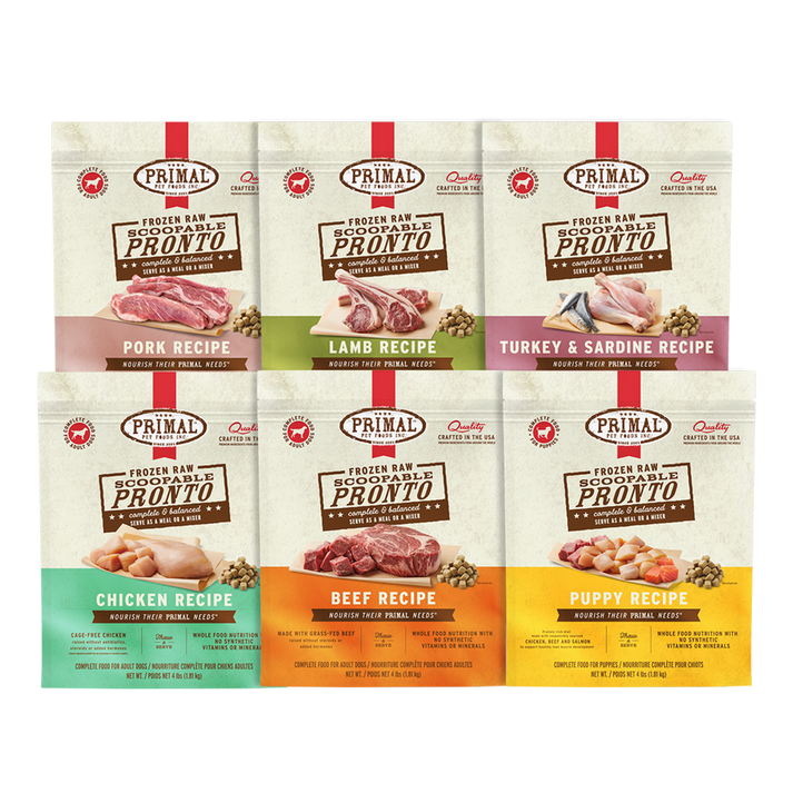 Primal Pronto Raw Frozen Dog Food 4lb – Paw Naturals