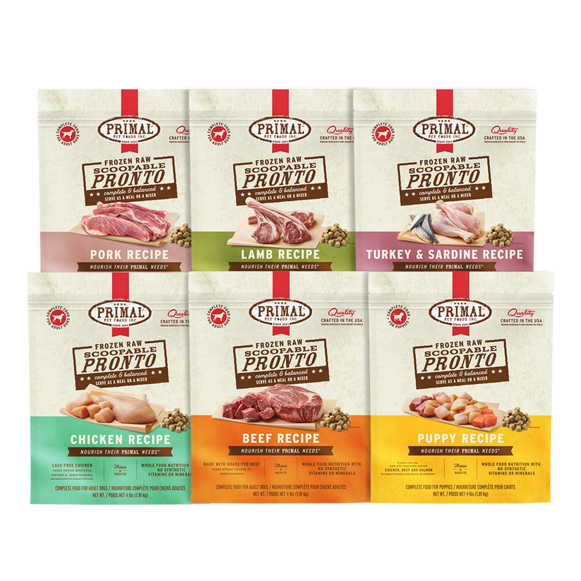 Primal Pronto Raw Frozen Dog Food 4lb – Paw Naturals