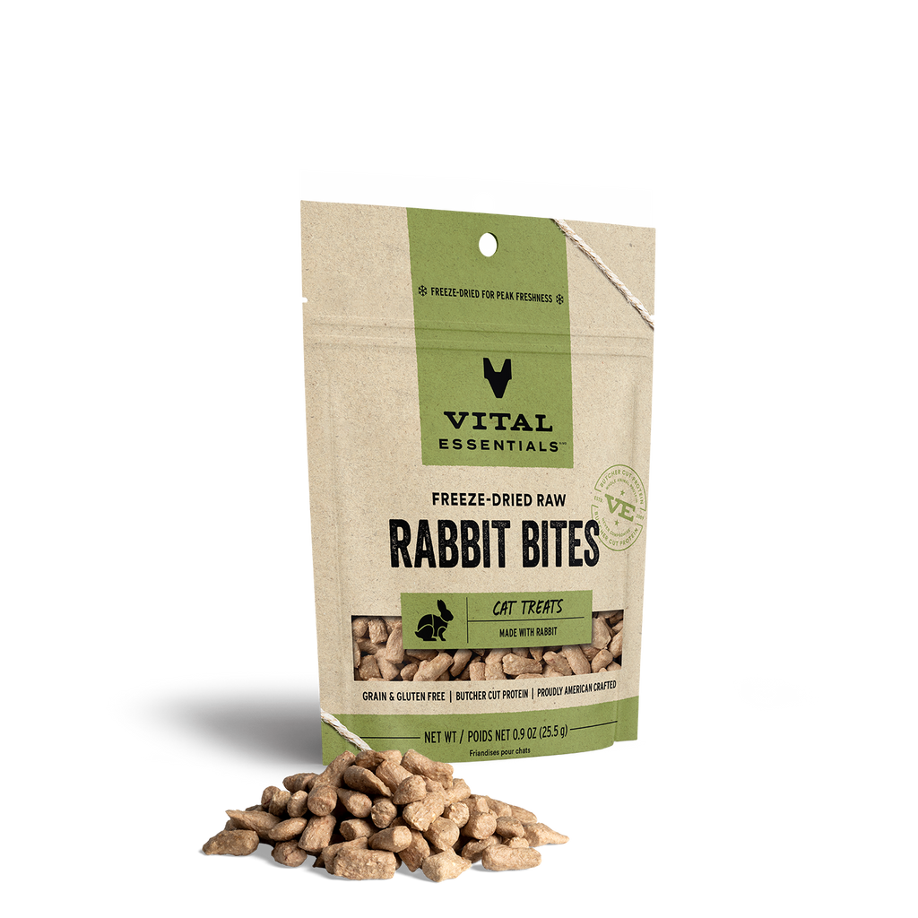 Vital Essentials Cat Freeze-Dried Rabbit Bites Cat Treats – Paw Naturals