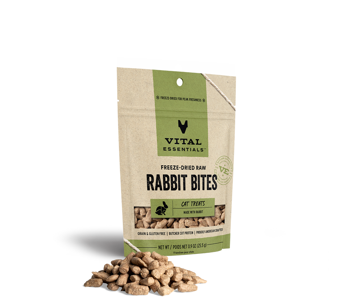 Vital Essentials Cat Freeze-Dried Rabbit Bites Cat Treats – Paw Naturals