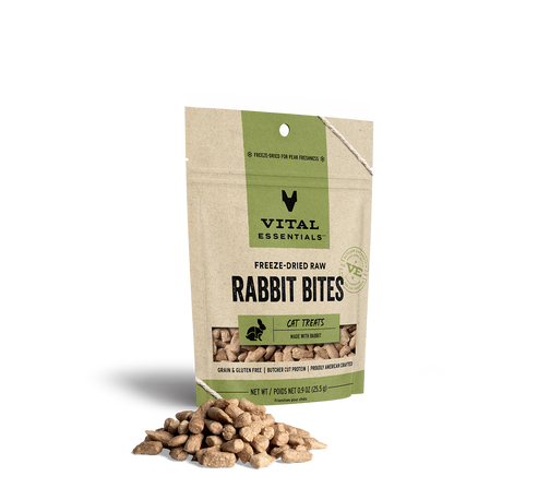 Vital Essentials Cat Freeze-Dried Rabbit Bites Cat Treats – Paw Naturals